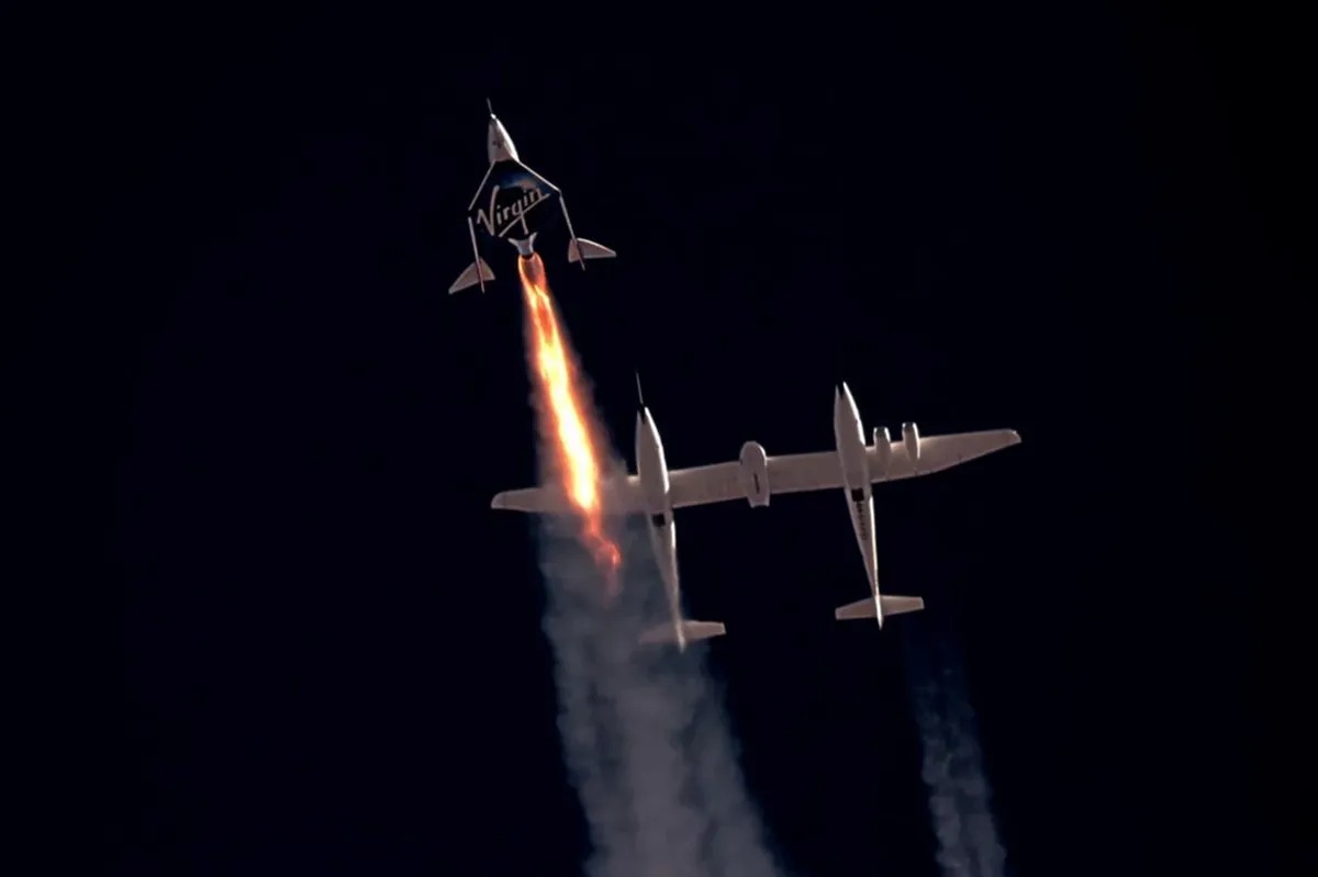 VSS Unity on first crewed test flight to space | ABS-CBN