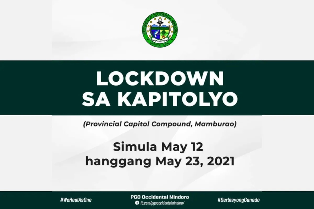 Lockdown sa kapitolyo ng Occ. Mindoro, magsisimula sa Mayo 12 | ABS-CBN ...