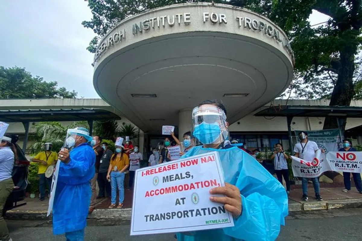 RITM health workers hold protest, call for release of COVID-19 benefits ...