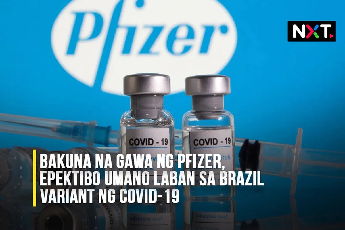 Bakuna na gawa ng Pfizer, epektibo umano laban sa Brazil variant ng COVID-19 | ABS-CBN News
