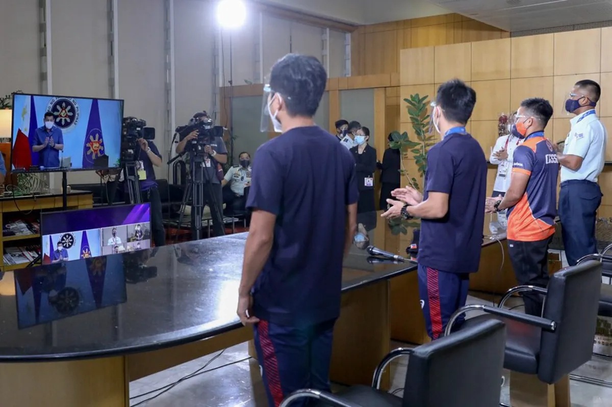 President Duterte meets Filipino boxing Olympians remotely | ABS-CBN Sports