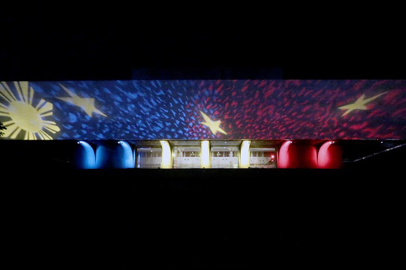 LOOK: CCP lights up with PH flag colors | ABS-CBN Lifestyle