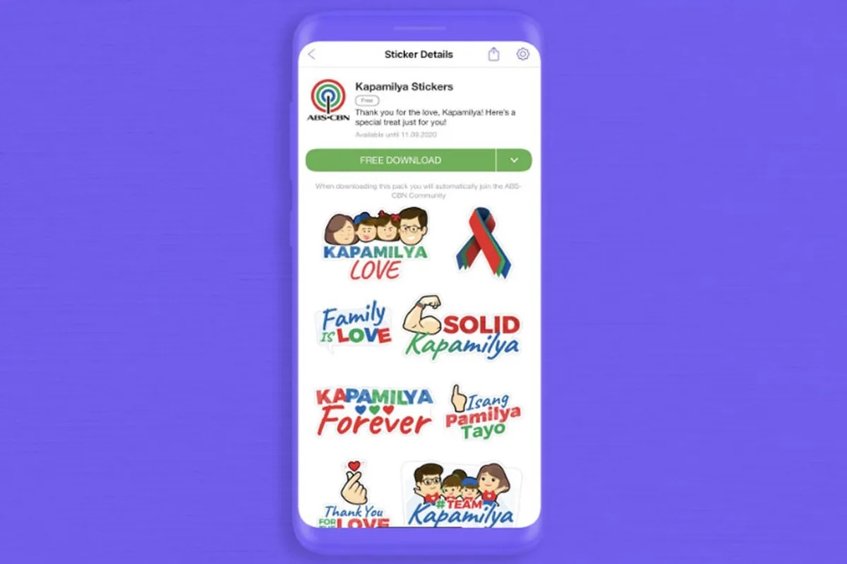 'Kapamilya Forever': ABS-CBN stickers now available on Viber | ABS-CBN ...