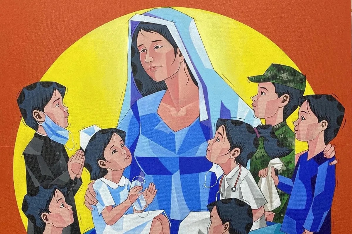 Angono artist pays tribute to frontliners through oil painting | ABS ...