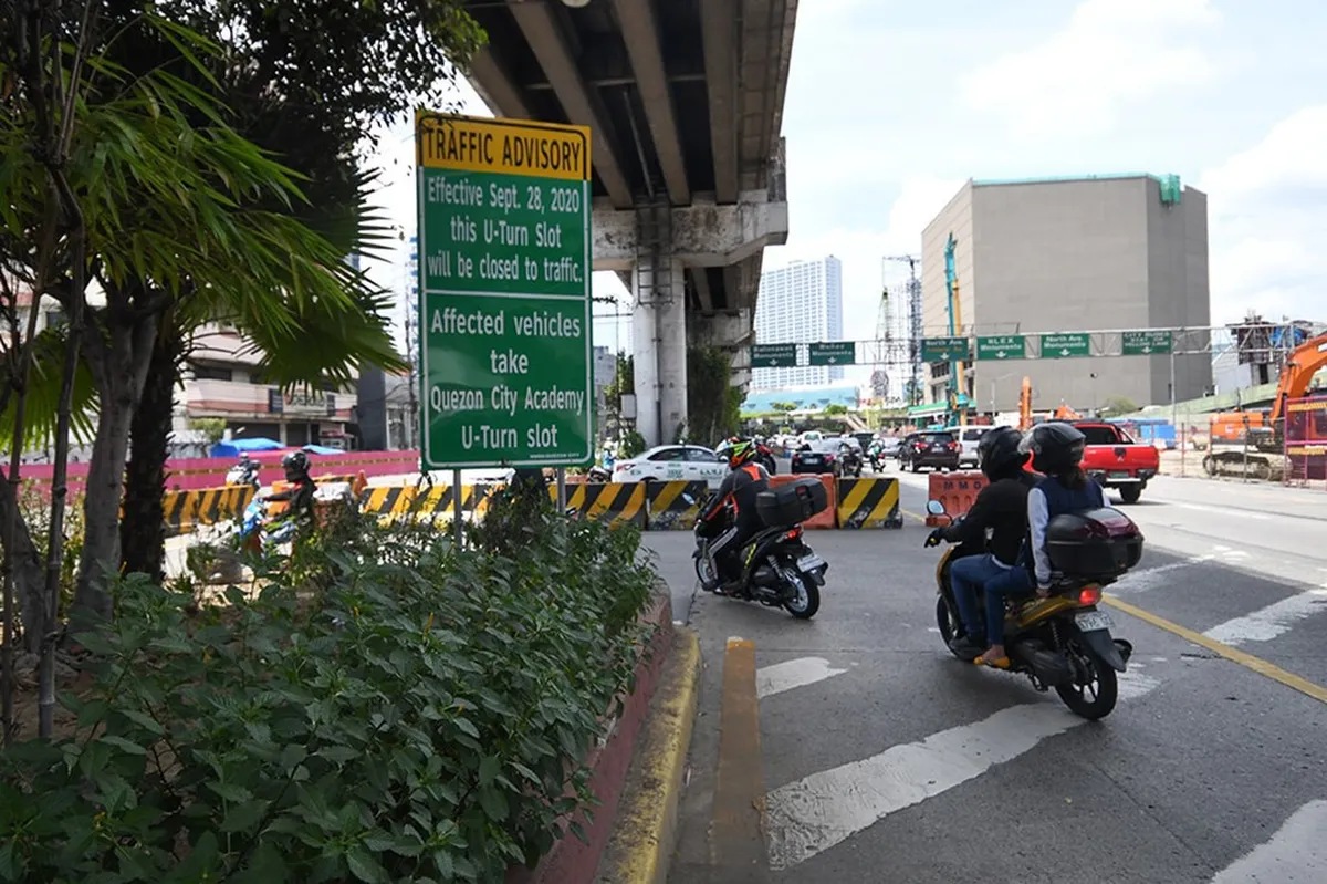 U-turn slot malapit sa MRT North Avenue station isasara simula Lunes ...