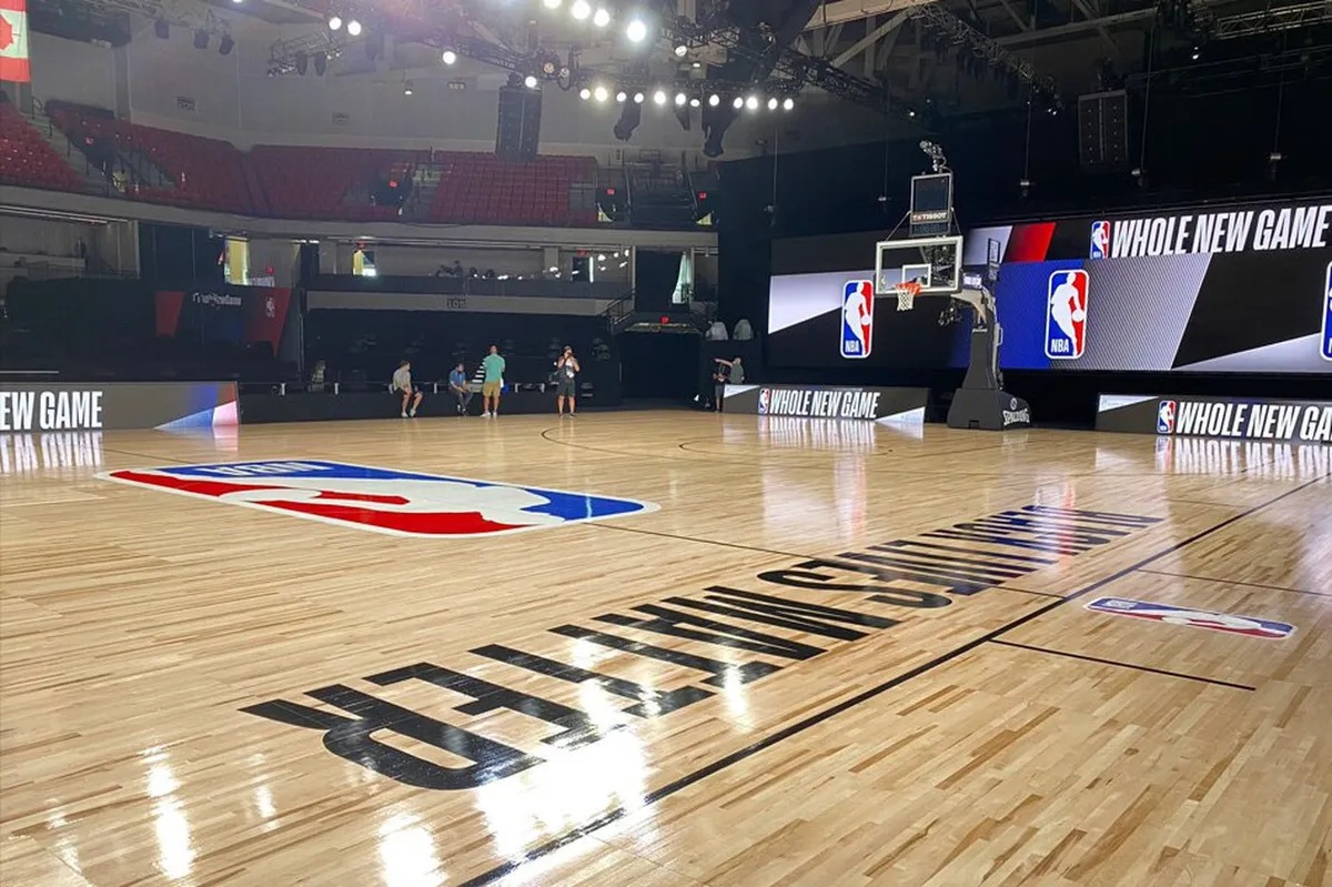 NBA fulfills promise to put Black Lives Matter signage on Orlando court ...