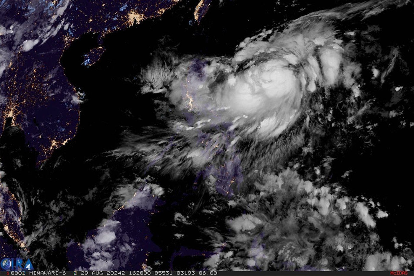 Severe tropical storm Julian slightly intensifies over Philippine Sea ...