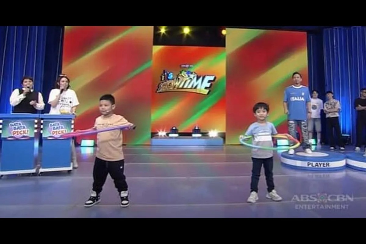 Jaze at Argus, nagharap sa isang hula hoop challenge sa Bata Bata Pick ...