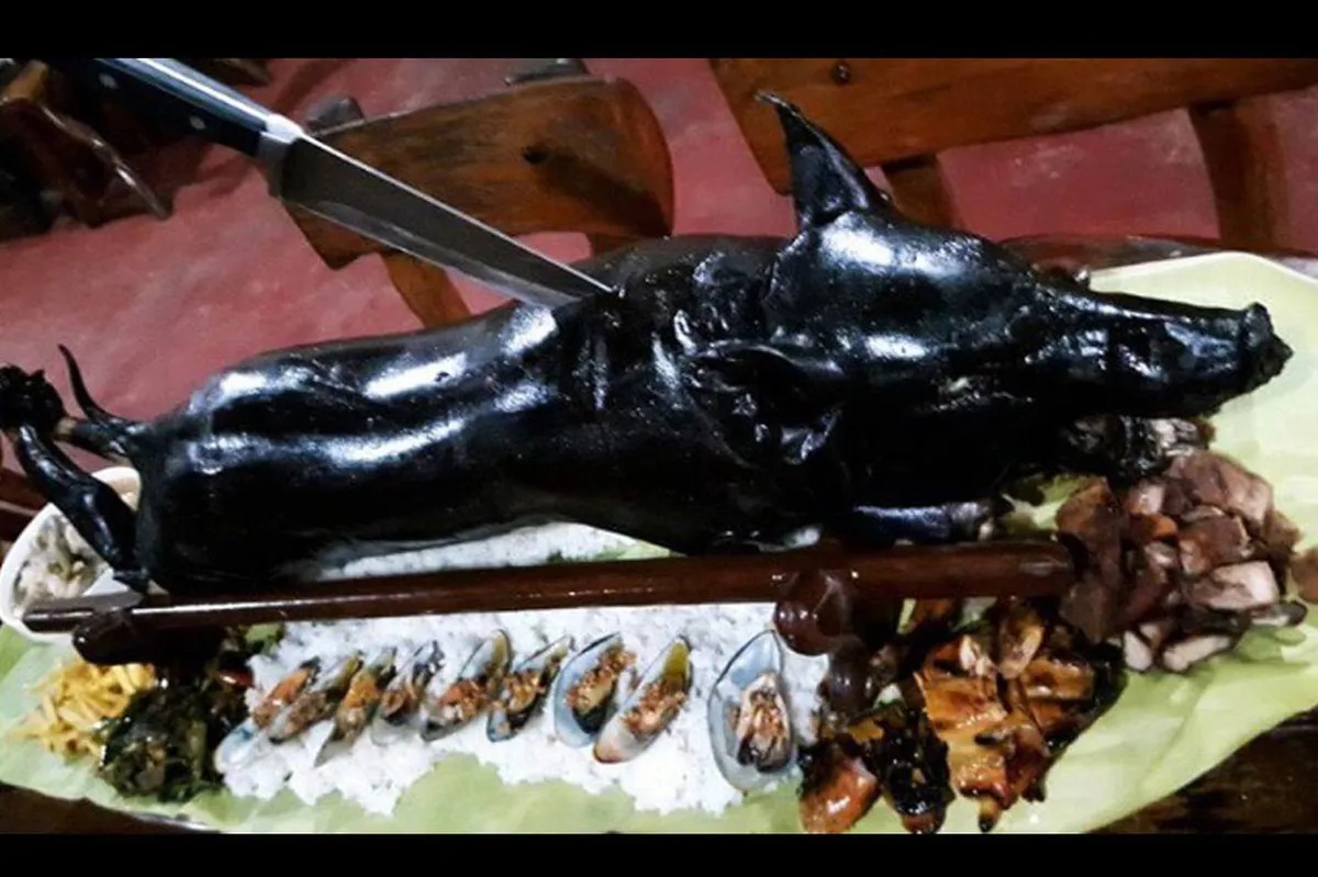 In General Santos, lechon negra is the new star of celebrations | ABS ...
