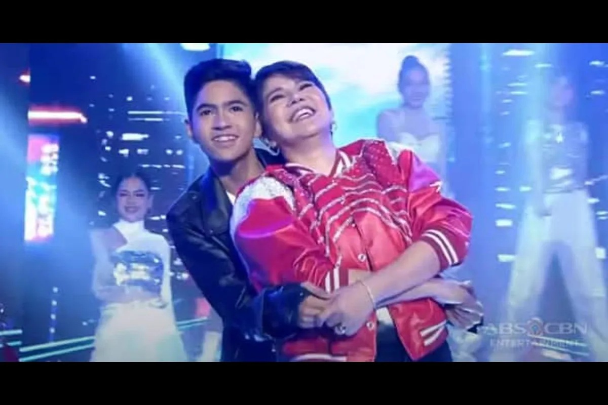 Tyang Amy performs with her son Kyle in a special birthday dance number ...