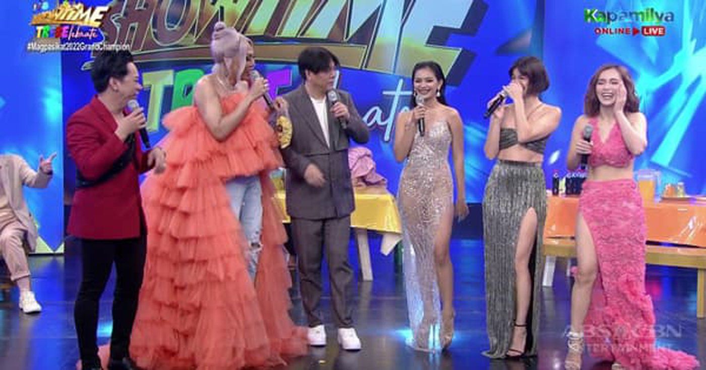 Vice, MC, at Lassy, tinapatan ang grupo nina Anne, Jackie, at Cianne ...