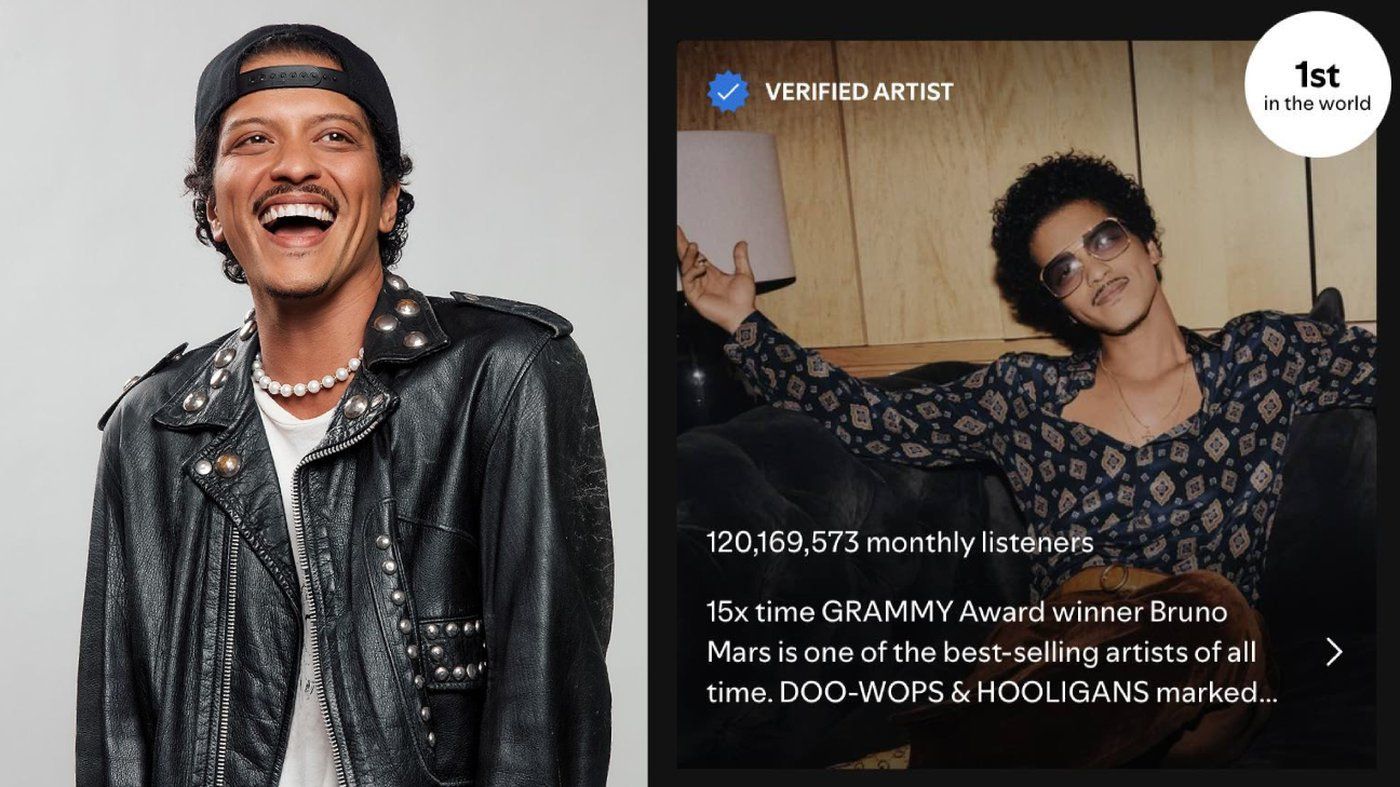 Fil-Am singer Bruno Mars ranks No. 1 in monthly listeners on Spotify ...