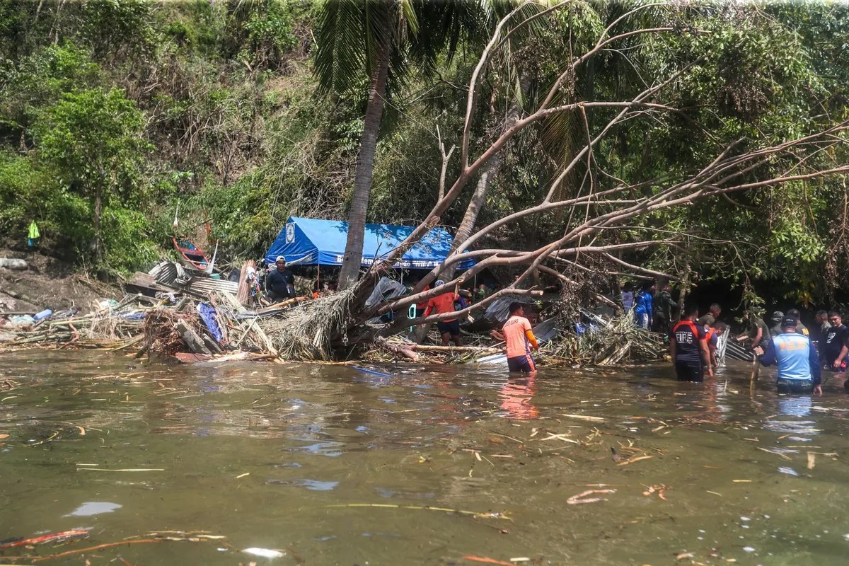 Rescue continues for Batangas residents trapped under landslide | ABS ...