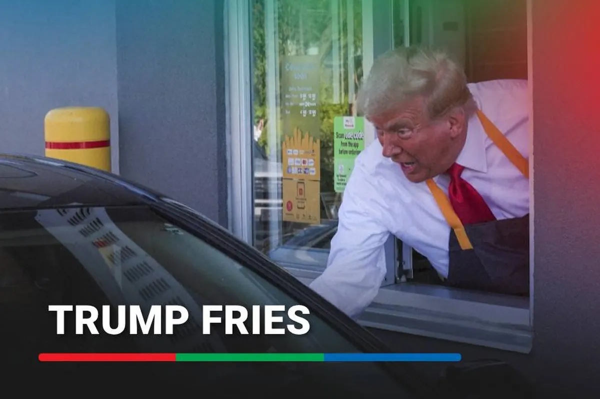 Trump makes fries, works drive-thru window at McDonald's | ABS-CBN News