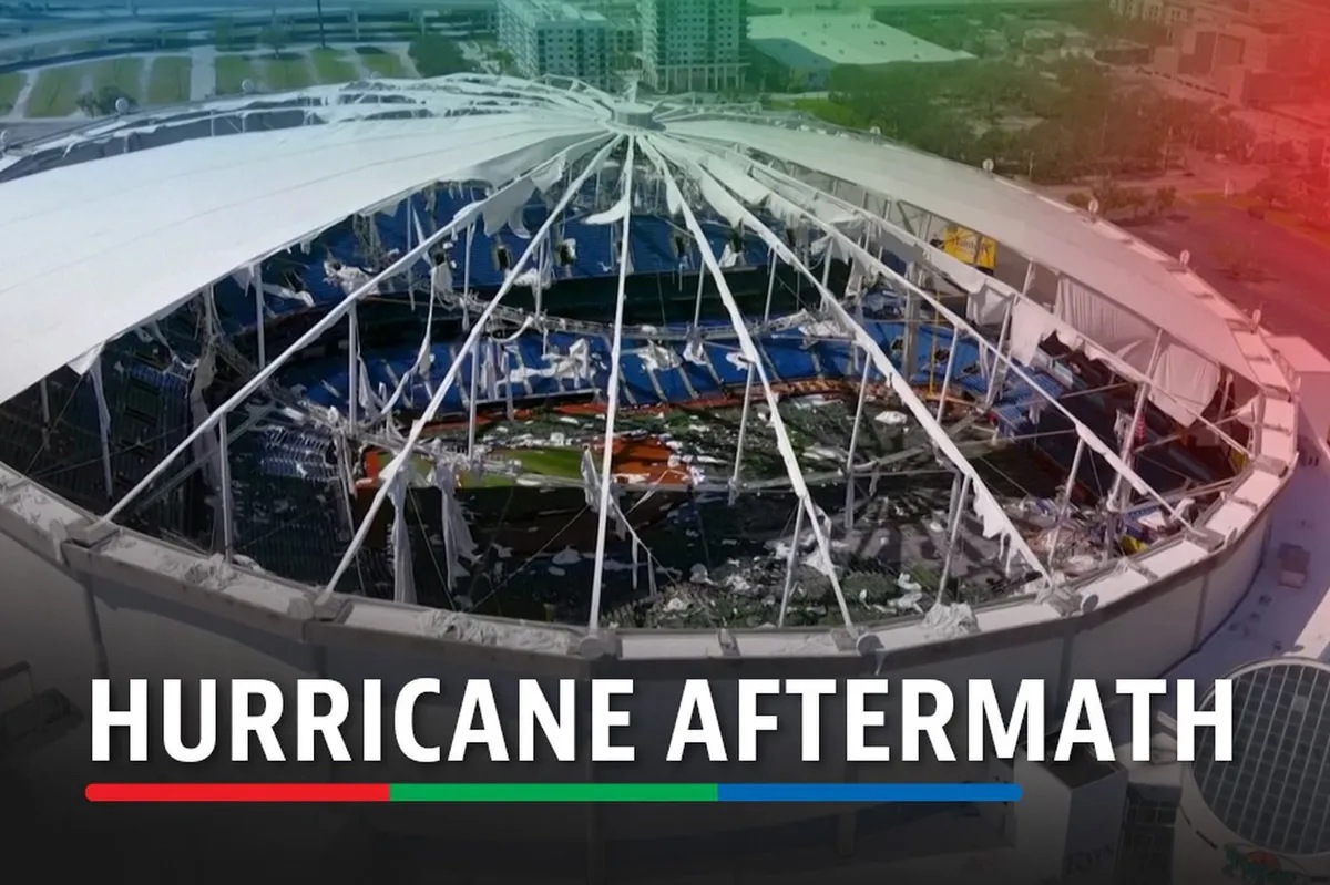 Hurricane Milton rips roof off of baseball stadium | ABS-CBN News