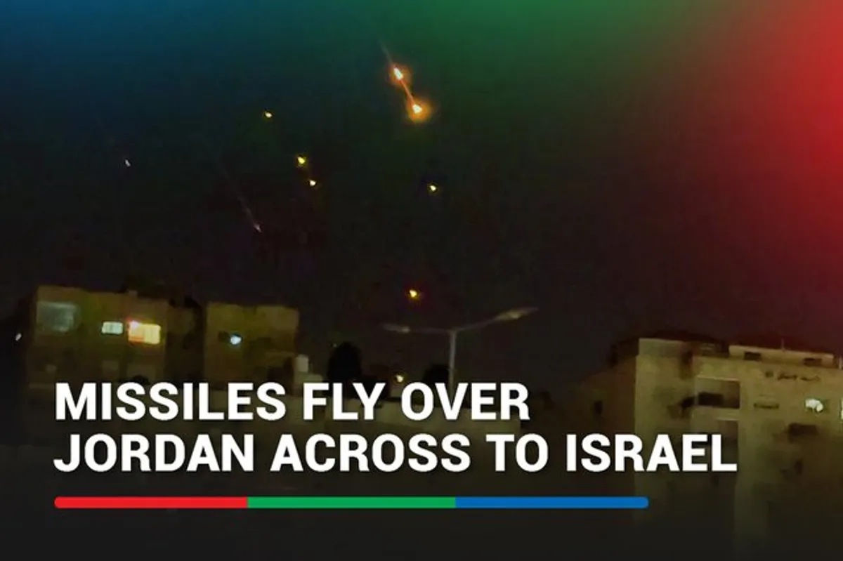 WATCH: Missiles fly over Jordan across to Israel | ABS-CBN News
