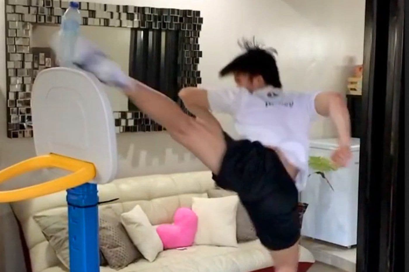 WATCH: Taekwondo champ Japoy Lizardo practices high kicks in quarantine ...