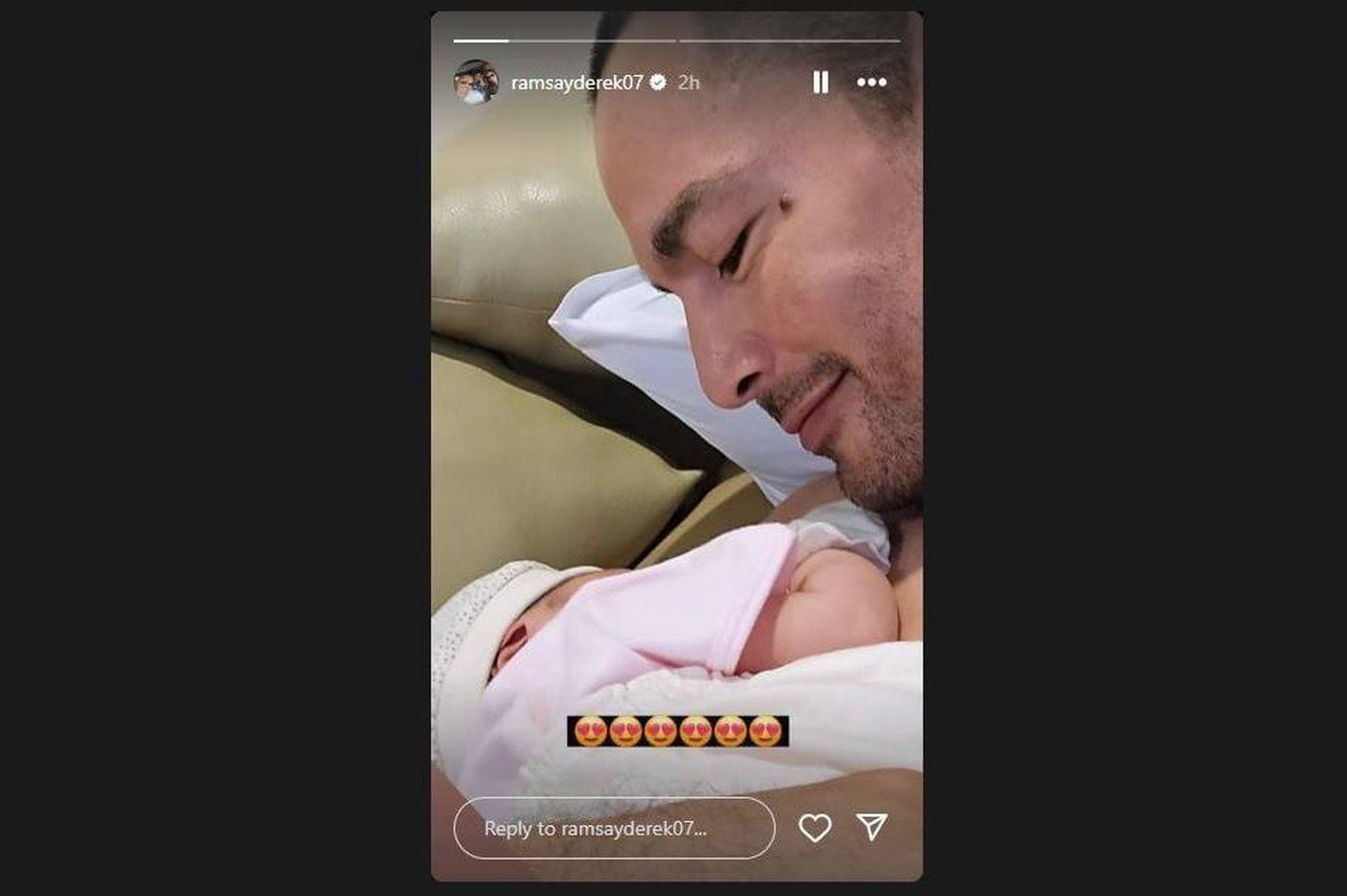 LOOK: Derek Ramsay shares snap with his baby | ABS-CBN Entertainment