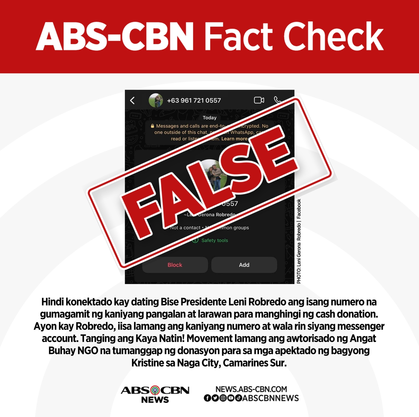 FACT CHECK: Robredo, nagbabala laban sa poser na gumagamit ng kaniyang ...