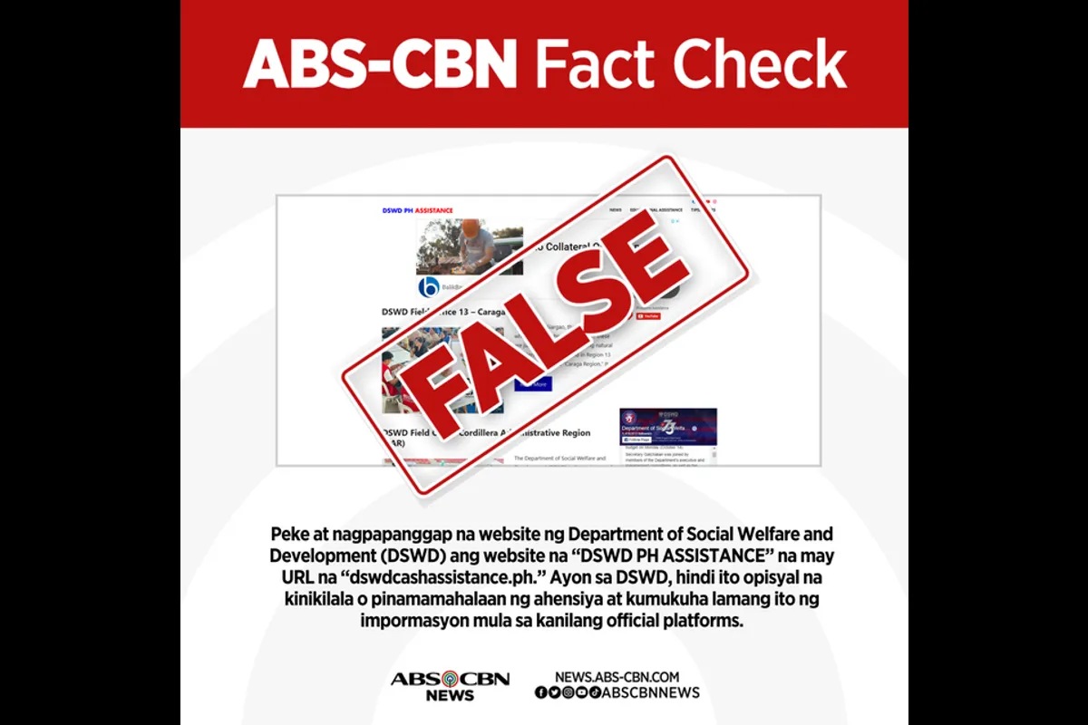 FACT CHECK: DSWD nagbabala laban sa impostor nitong website | ABS-CBN News