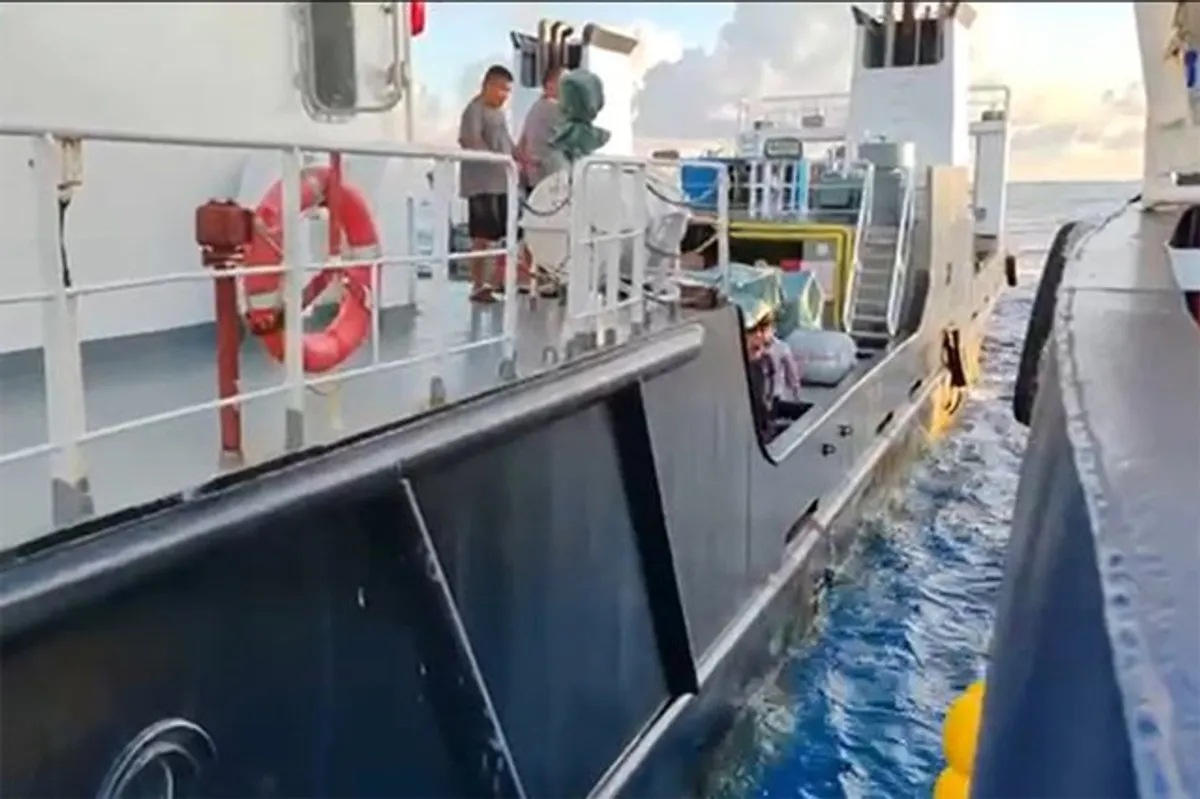 Chinese militia vessel sideswipes BFAR ship near Pag-asa Island | ABS ...