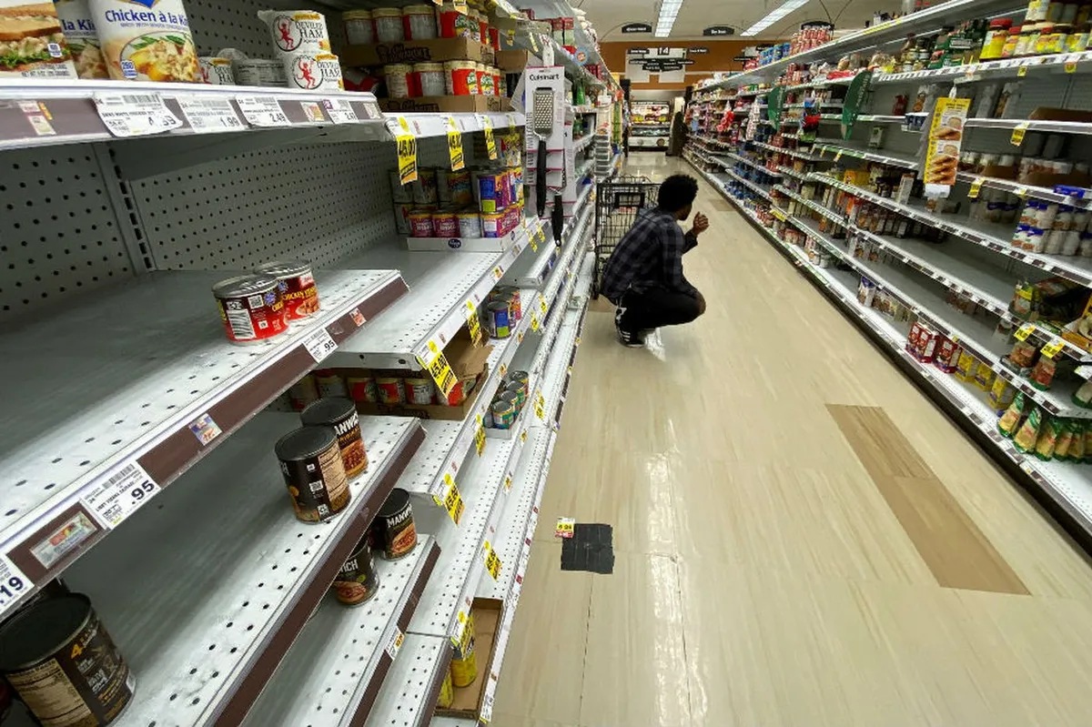 With store shelves emptying, Trump assures US has 'no shortages' | ABS ...