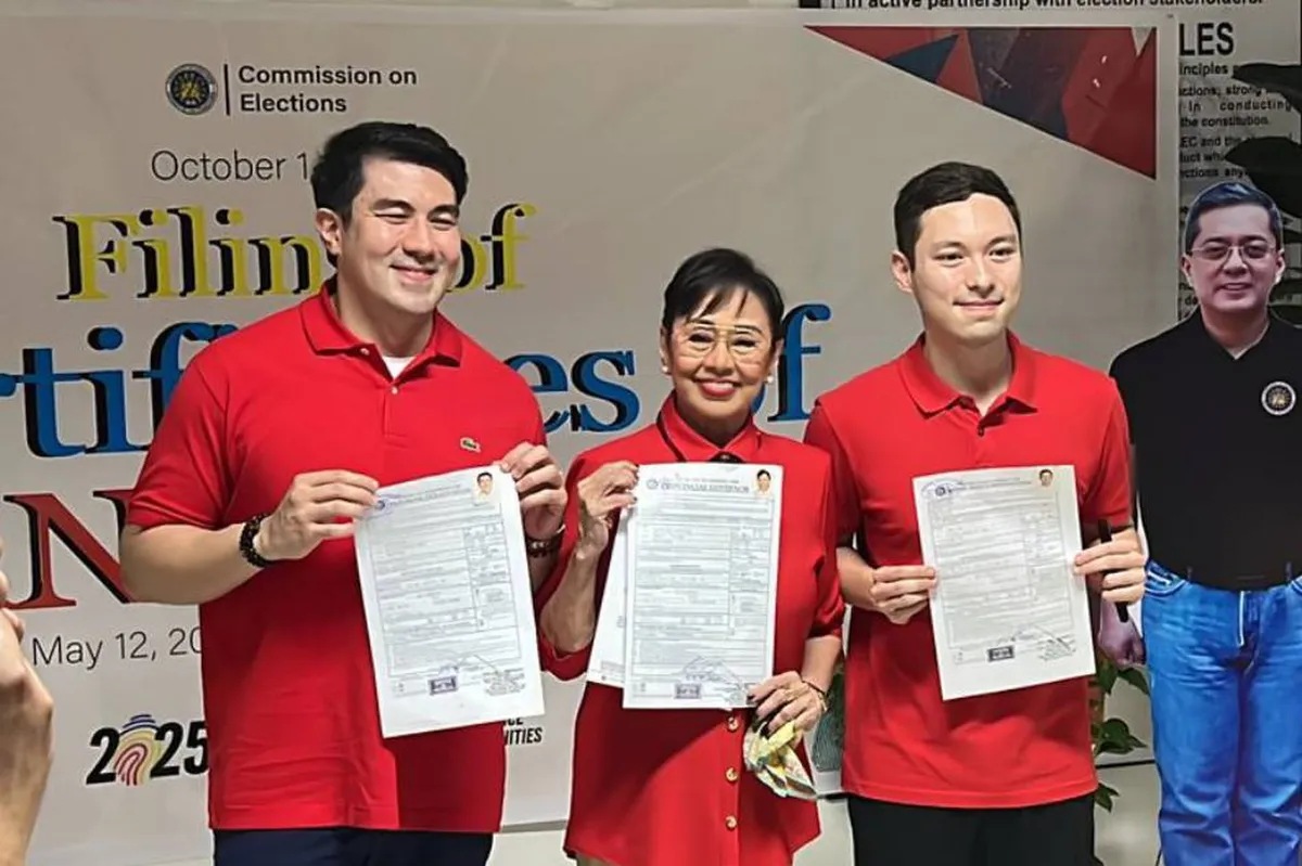 Vilma Santos, sons Luis Manzano and Ryan Recto, file COCs in Batangas ...