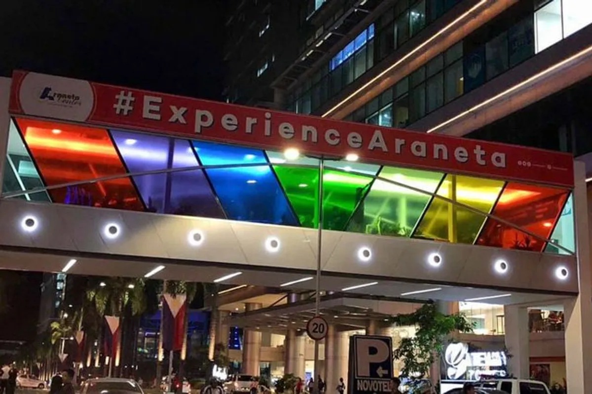 Araneta Center celebrates Pride month with rainbow colored skywalk ...