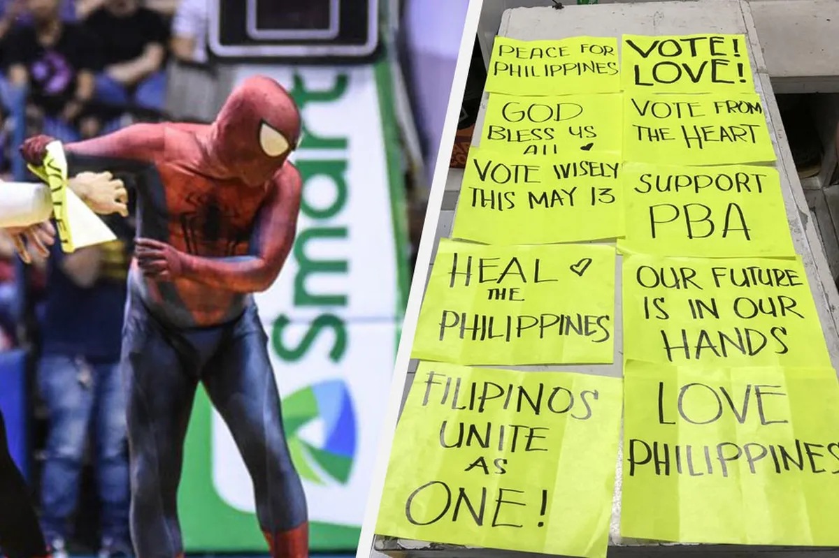 ‘Vote from the heart’: Nag-ala Spider-Man sa PBA may bitbit na mensahe ...