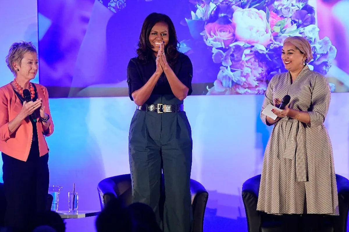 Michelle Obama confident progress can't be stopped, urges girls to aim ...