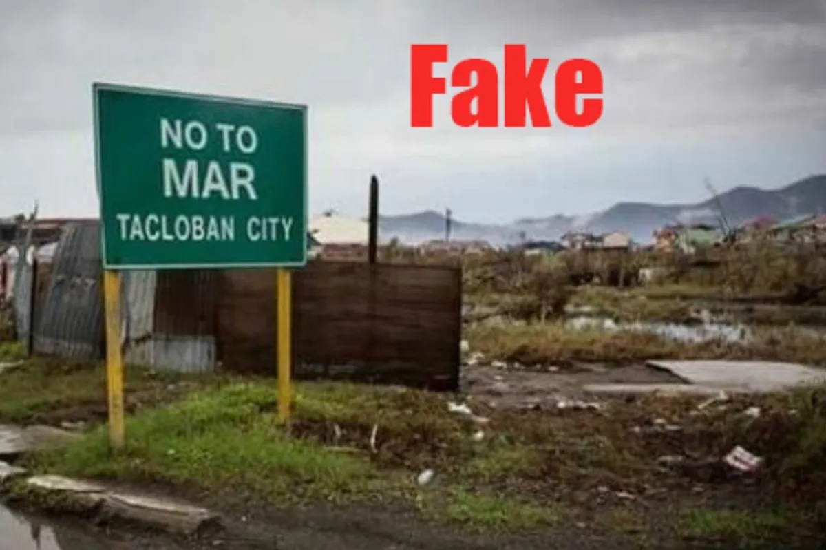 FACT CHECK: No, this is not a photo of a sign targeting Duterte rival ...