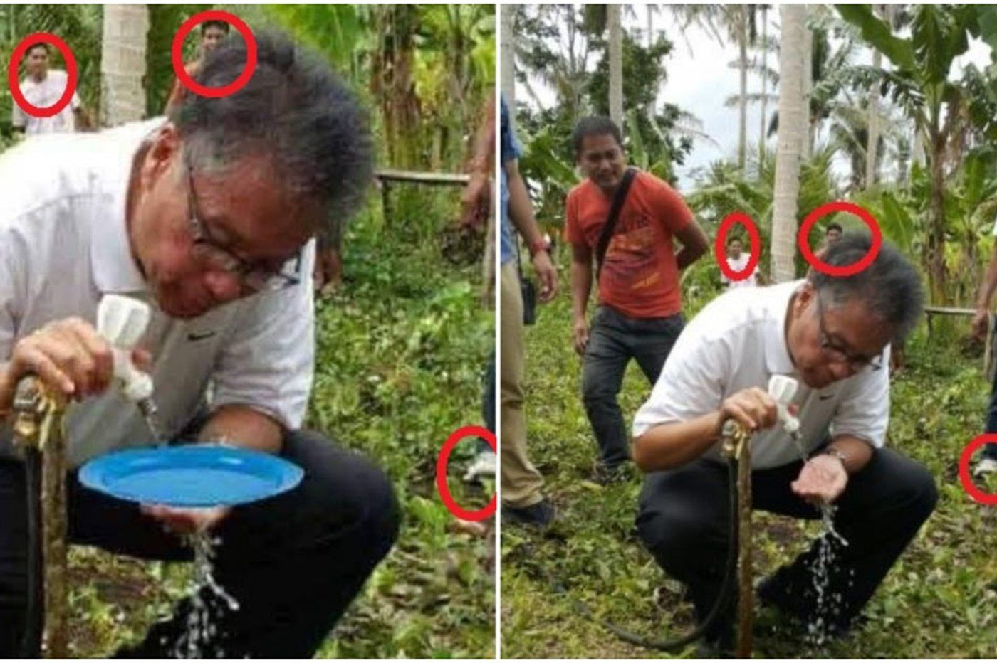 FACT CHECK: No, this is not a photo of Mar Roxas drinking from a plate ...