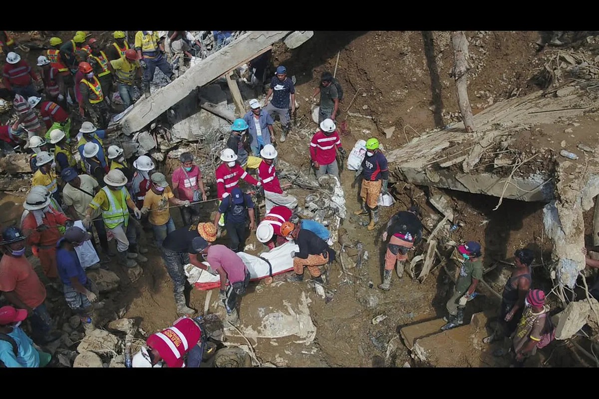 LOOK: Aerial view of retrieval operations in Itogon landslide | ABS-CBN News