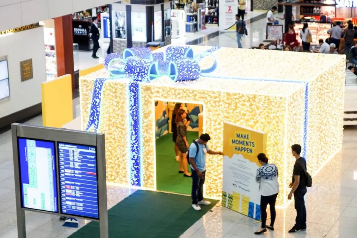 Cebu Pacific, MIAA light up NAIA Terminal 3 with giant gift box display ...