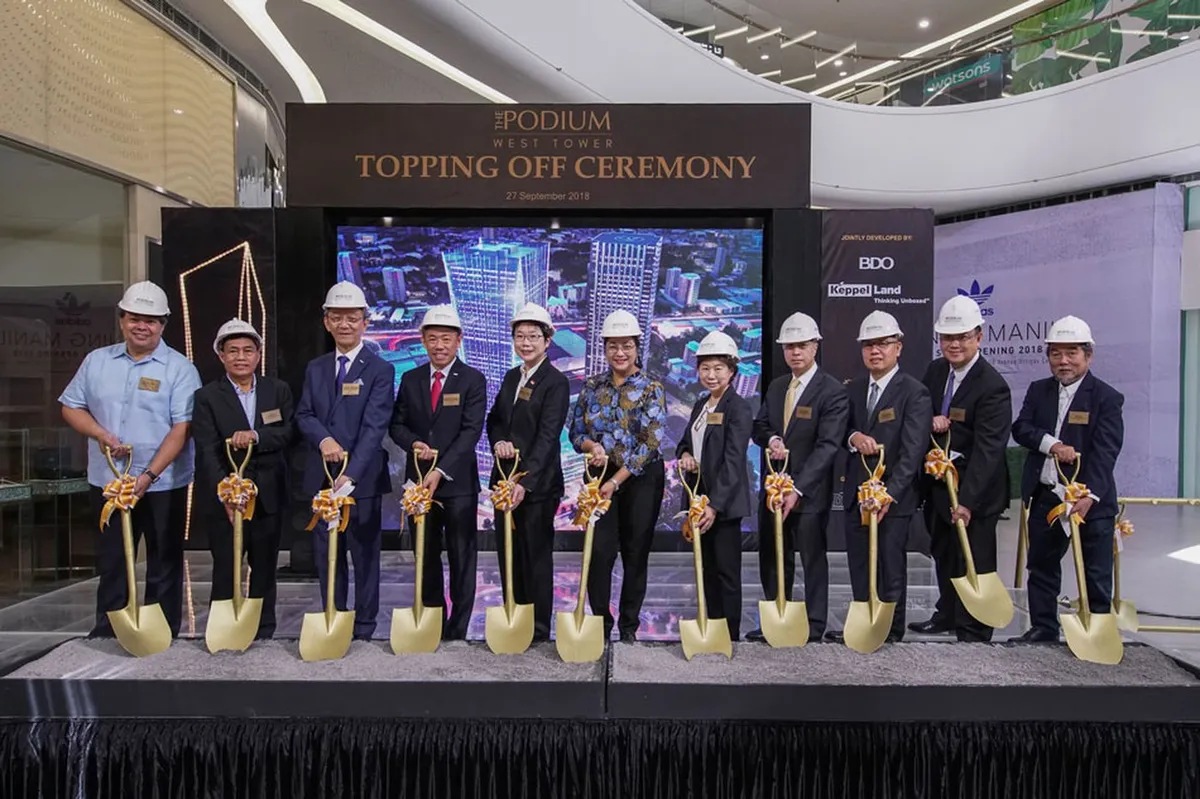 Singapore's Keppel Land, BDO top off The Podium West Tower in ...