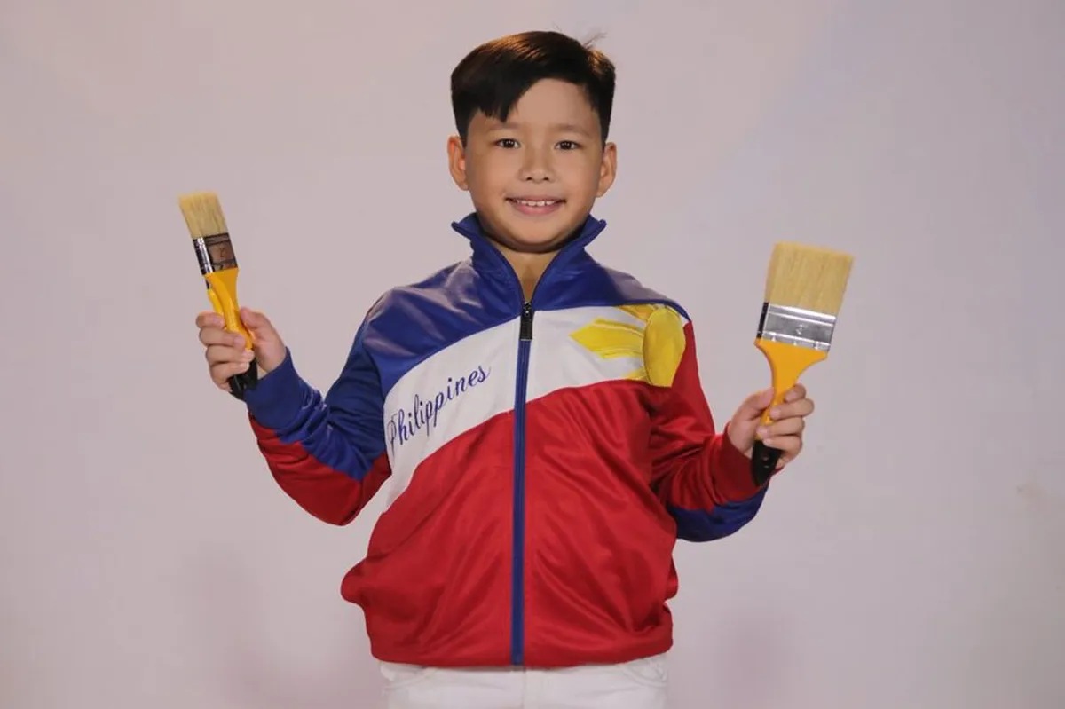 'Little Picasso' wows with glue and glitter art work | ABS-CBN ...