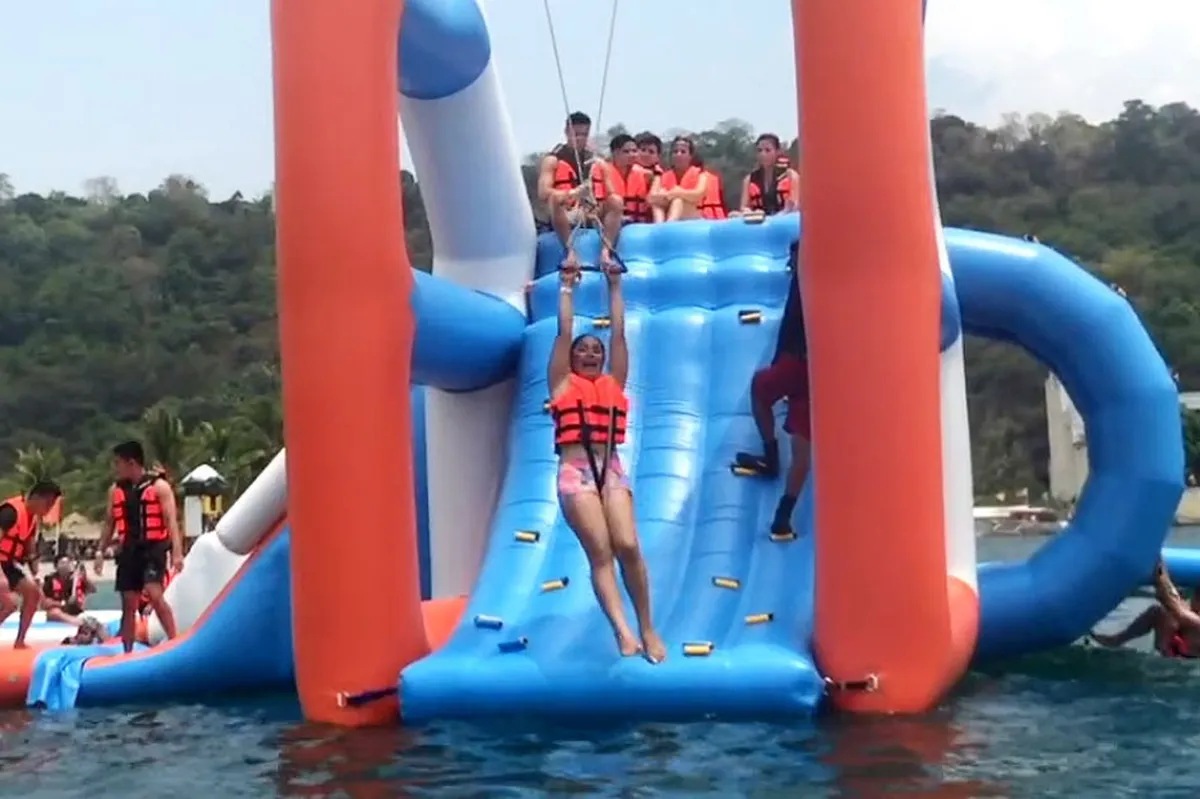 WATCH: 'Floating island' in Subic lets you bounce til you drop | ABS ...