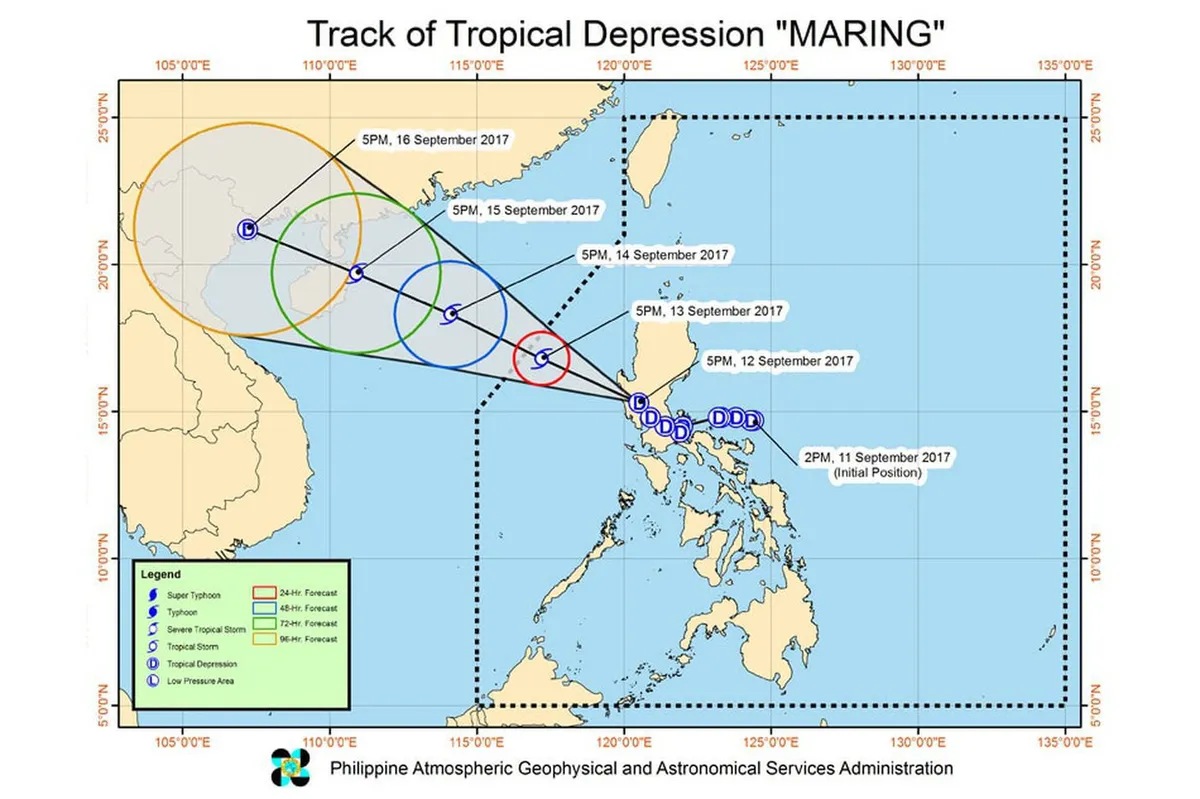 'Maring' maintains strength, fewer areas under cyclone warning signal ...