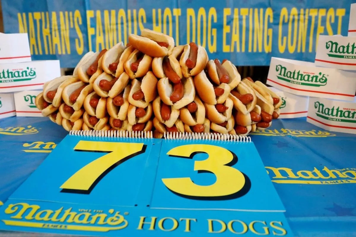 Man downs 72 hot dogs in 10 minutes to win US holiday eat-fest | ABS ...