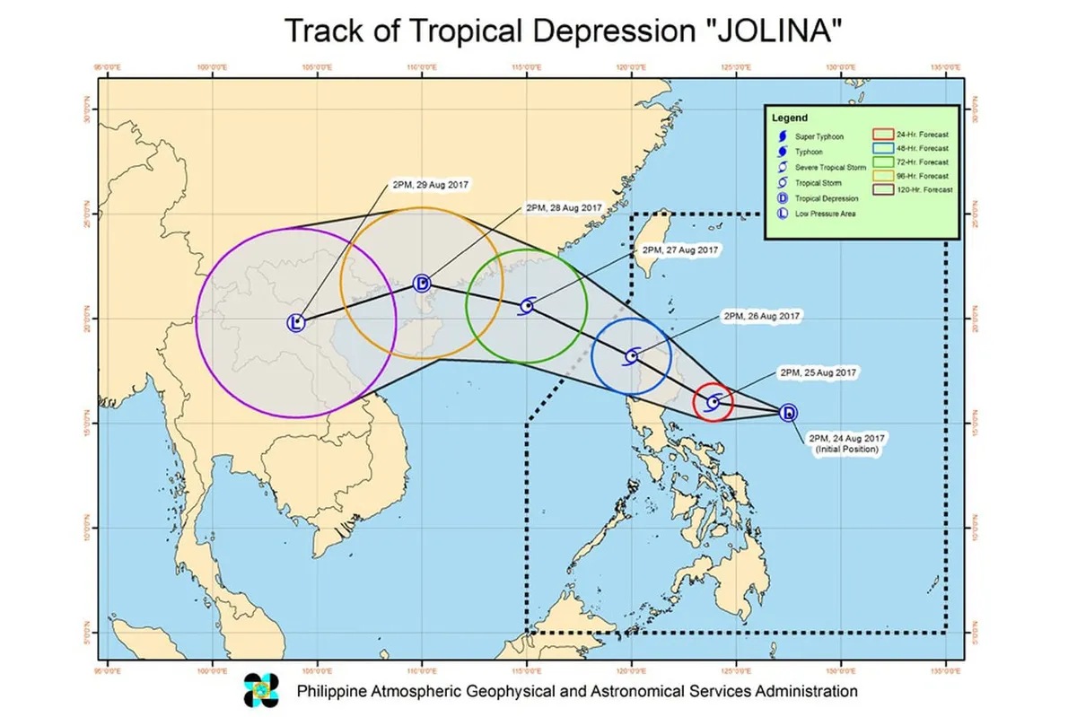 3 areas under signal no. 1 as 'Jolina' becomes tropical depression | ABS-CBN News