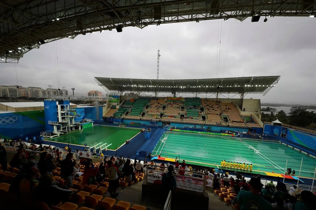 Olympic diving pool turns green: Red-faced organizers explain | ABS-CBN ...