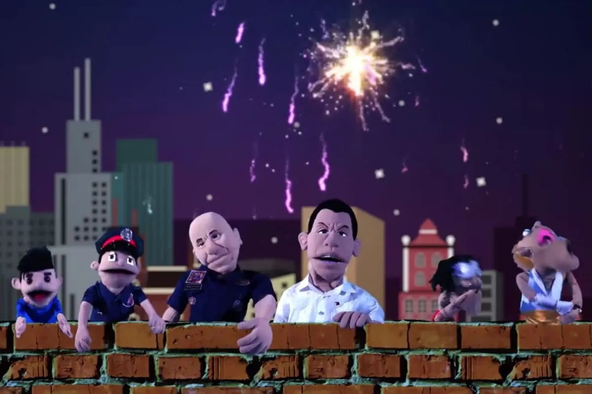 Duterte, 'Bato' puppets make pitch vs banned firecrackers | ABS-CBN