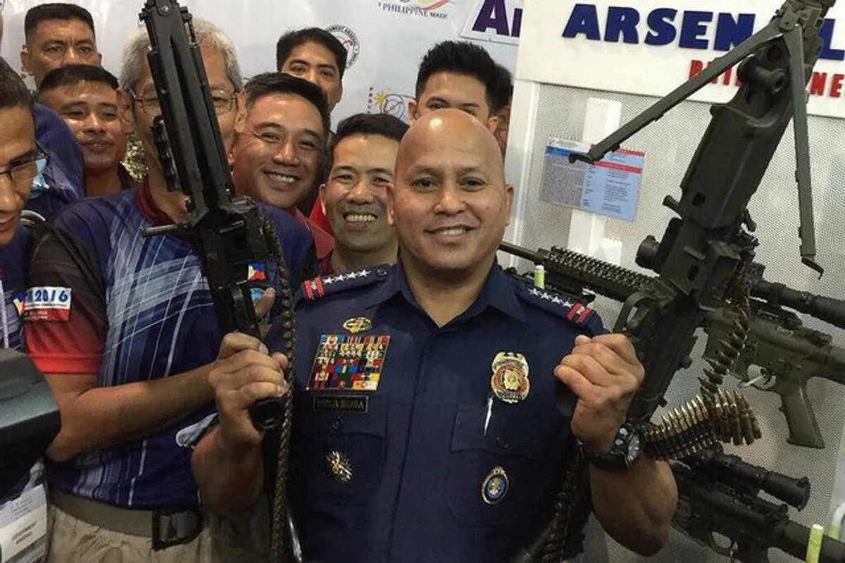 WATCH: PNP chief trolls drug lords at gun show | ABS-CBN News