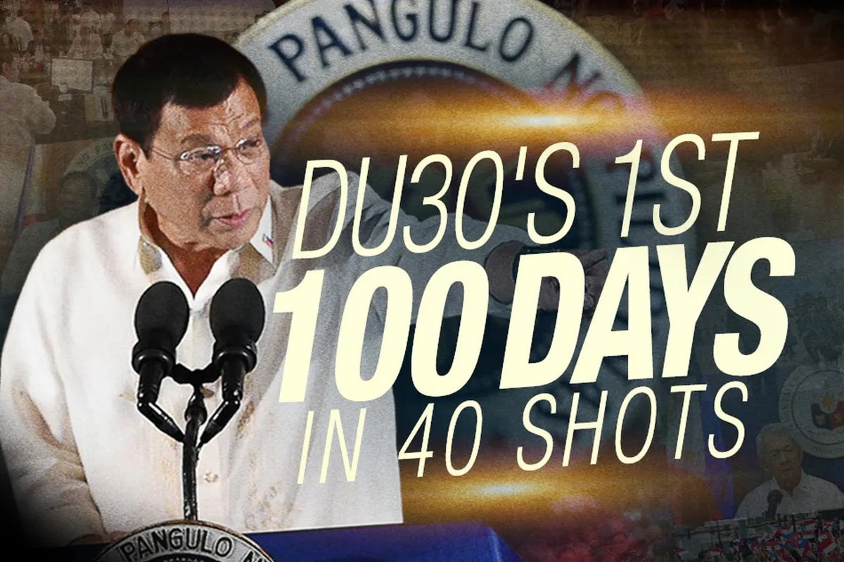 DU30's first 100 days in 40 shots | ABS-CBN News