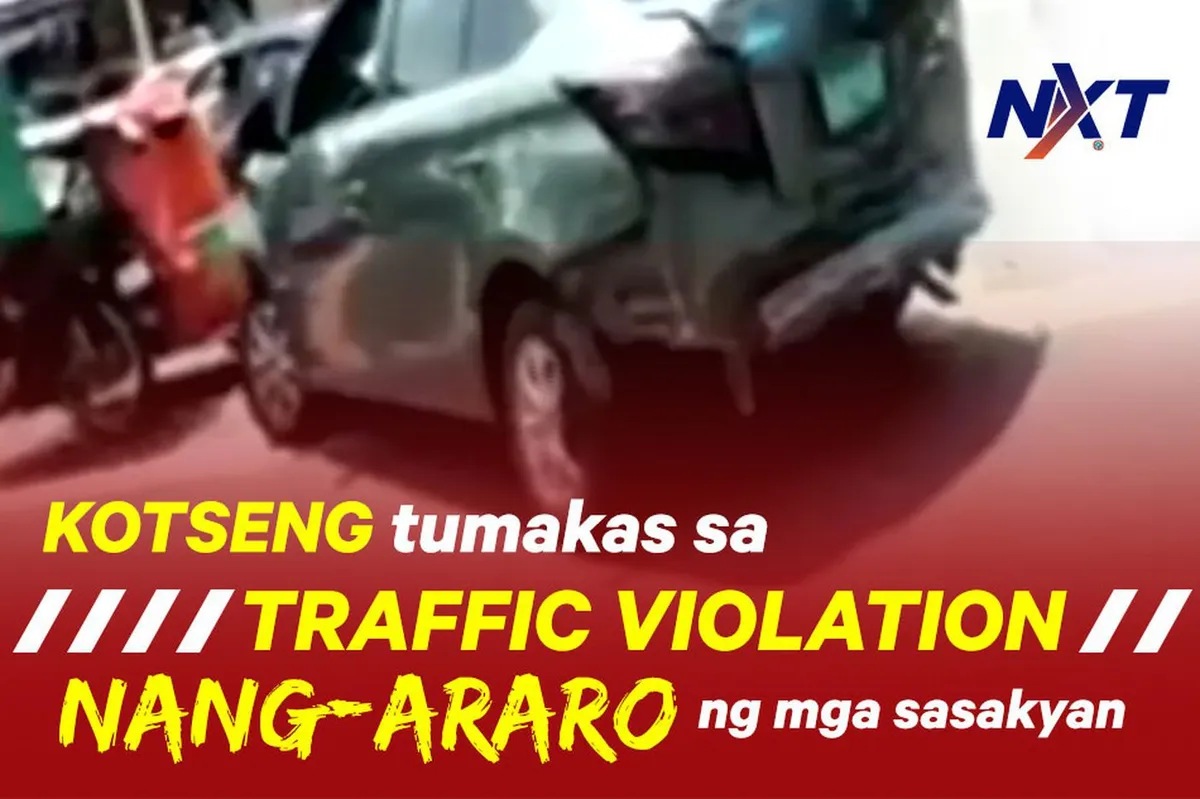 Kotseng tumakas sa traffic violation, nang-araro ng mga sasakyan | ABS ...