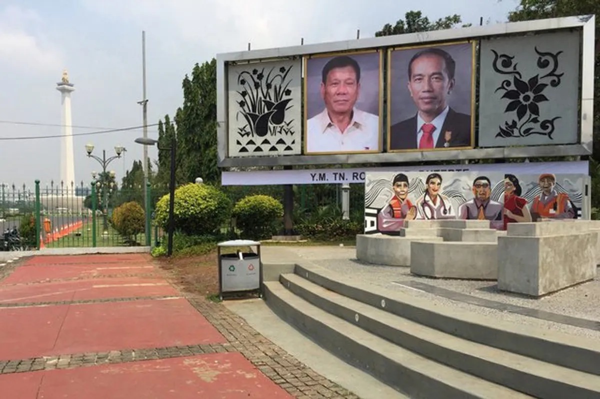 Duterte's portrait up at Indonesia's Monumen Nasional | ABS-CBN News
