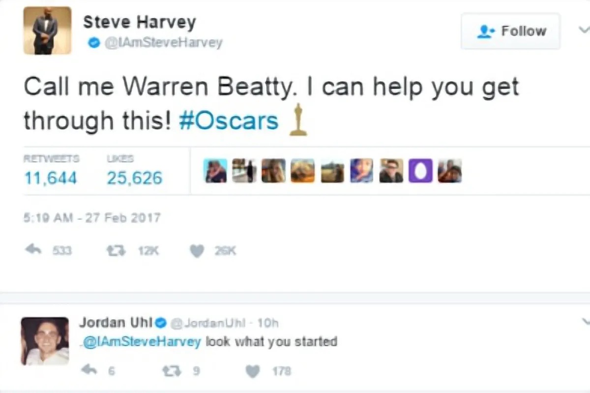 LOOK: Steve Harvey has a message to Warren Beatty amid Oscars 2016 boo ...