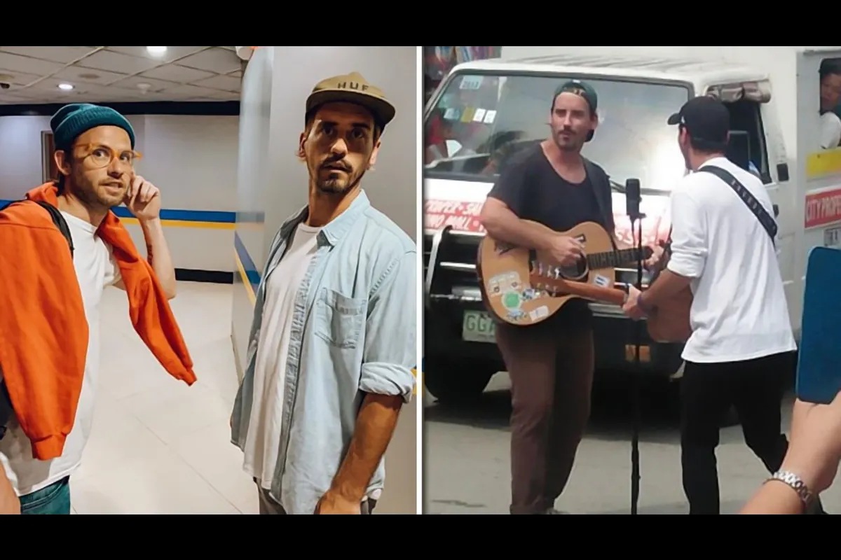 SPOTTED! The Moffatts brothers Bob and Clint perform on the streets of ...