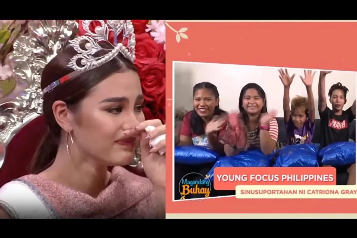 Catriona Gray gets emotional after receiving a message from Tondo kids ...