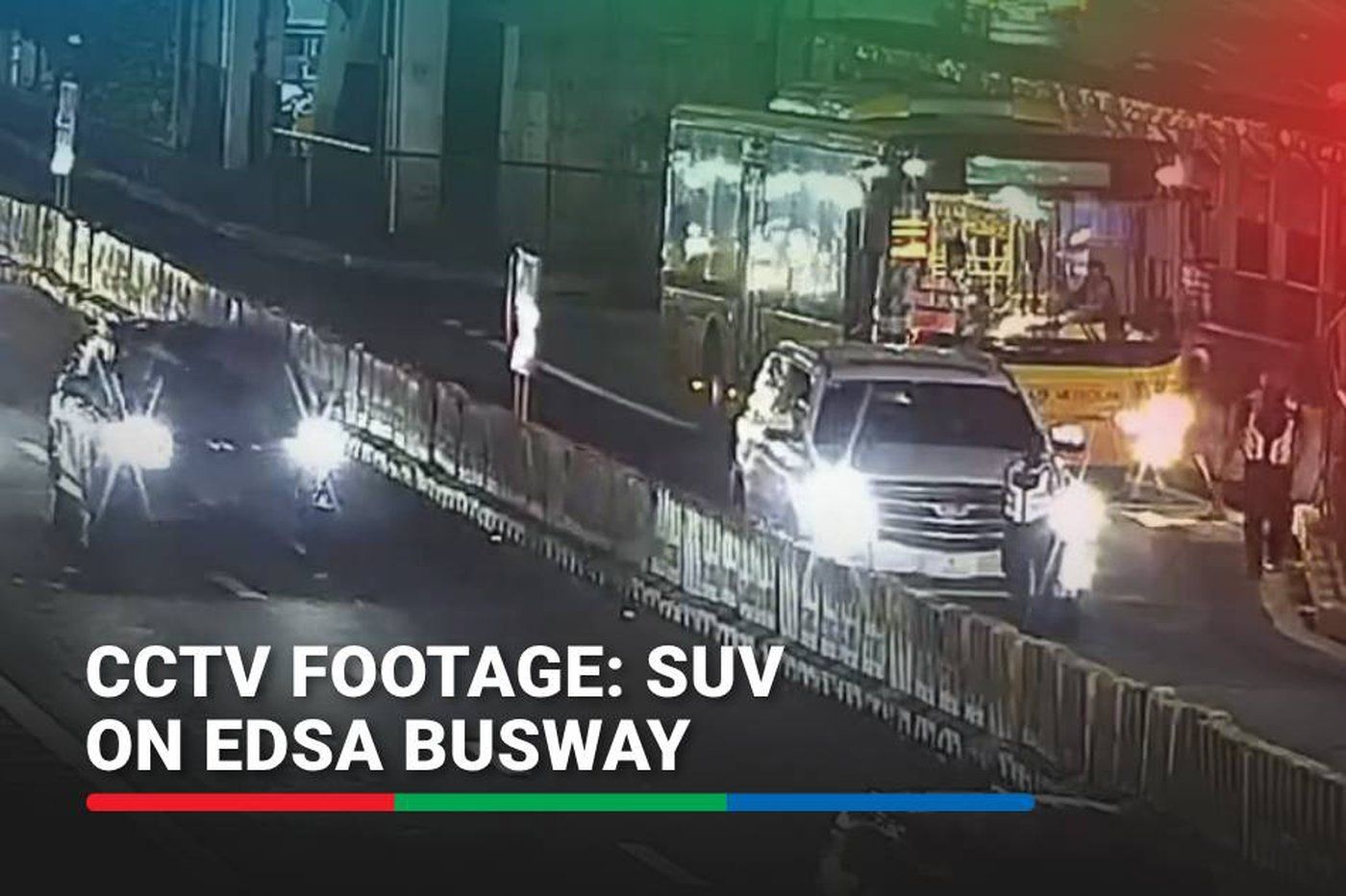 MMDA releases CCTV footage of viral SUV on EDSA busway | ABS-CBN News